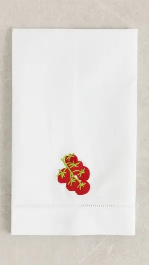 ABBODE Tomato Embroidered Tea Towel