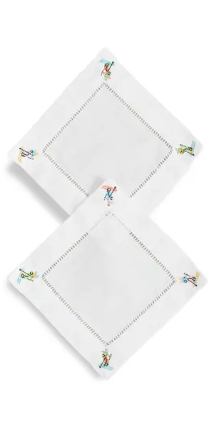 ABBODE Skier Napkins - White