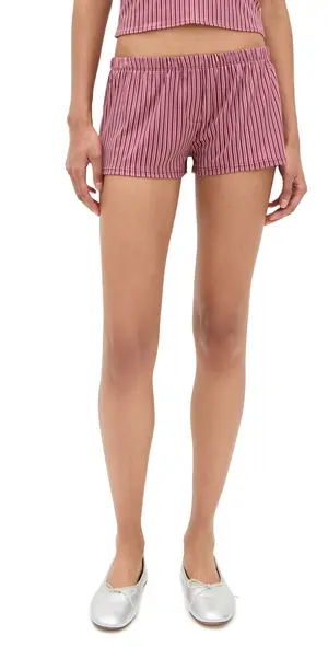 BELLA VENICE Striped Jersey Shorts