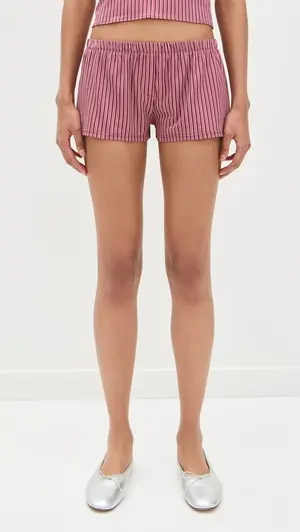 BELLA VENICE Striped Jersey Shorts