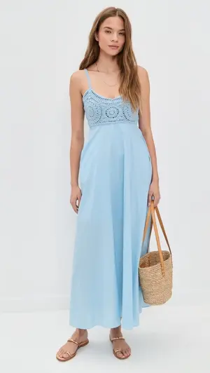 Playa Lucila Crochet Combo Maxi Dress