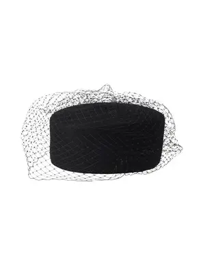 L'Agence Anstine Pillbox Hat - Black