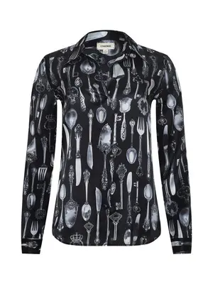 L'Agence Tyler Silk Printed Blouse
