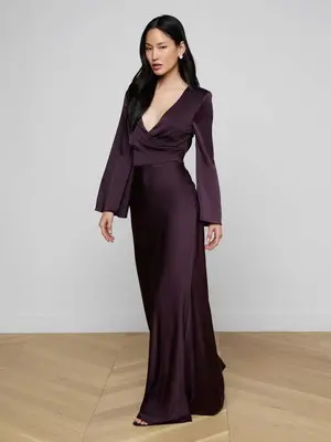 L'Agence Manon Satin Gown