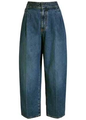 Pleated Denim Jeans