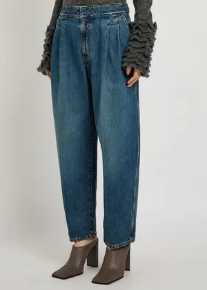 Alaïa Pleated Barrel-leg Jeans