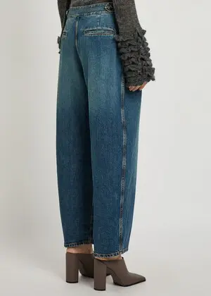 Alaïa Pleated Barrel-leg Jeans