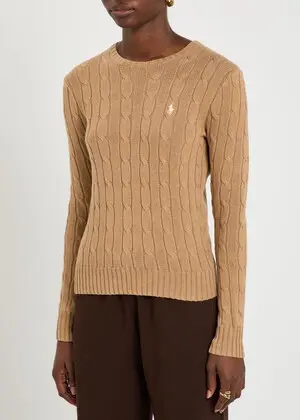 Polo Ralph Lauren Cable-knit Cotton Jumper - Camel