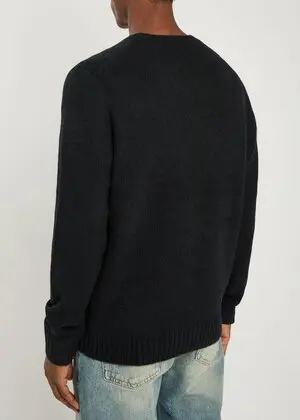 Polo Ralph Lauren Logo-embroidered Wool-blend Jumper - Black