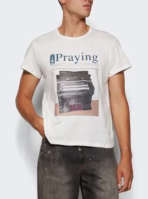 PRAYING Organ Tee - White