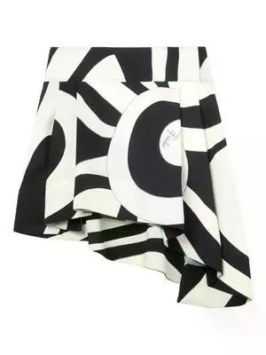 Emilio Pucci Marmo-print Mini Skirt - Black