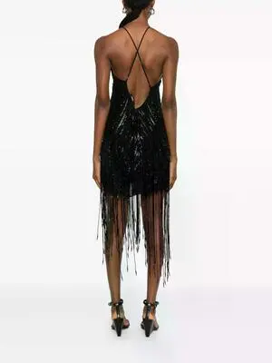 Amen Fringed Halterneck Dress