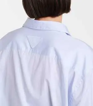Prada Gathered Cotton Shirt