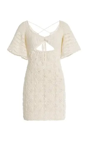 Akoia Swim Exclusive Crocheted Cotton Mini Dress - White
