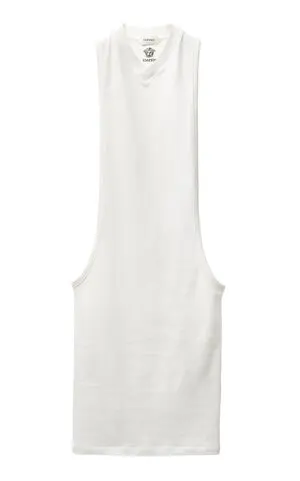 Versace Embroidered Stretch-cotton Mini Dress - White
