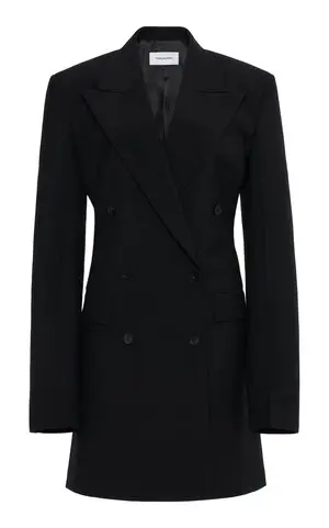 SALVATORE FERRAGAMO Wool-Cashmere Double-Breasted Blazer