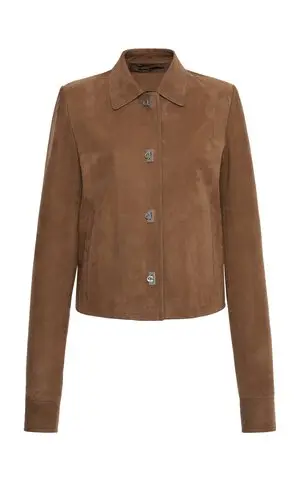 SALVATORE FERRAGAMO Nubuck Single-Breasted Jacket