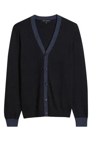 Robert Barakett Thomas Merino Wool Cardigan - Navy