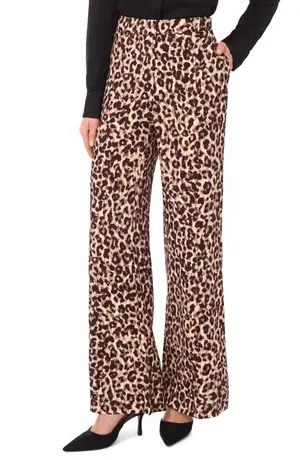 Ted Baker London Leopard Print Bootcut Trousers