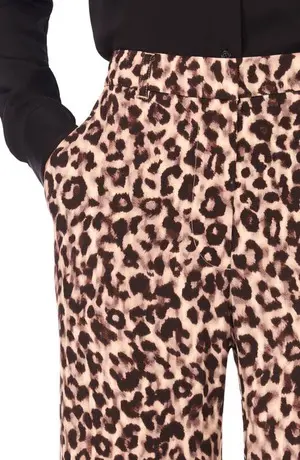 Ted Baker London Leopard Print Bootcut Trousers