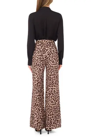Ted Baker London Leopard Print Bootcut Trousers