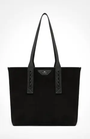 AVITEUR Easy Suede Tote Bag - Black
