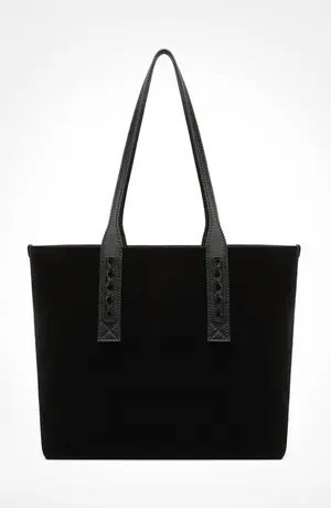 AVITEUR Easy Suede Tote Bag - Black