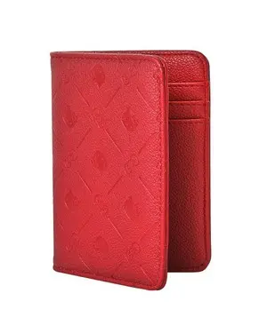 HELLO KITTY Embossed Passport Holder - Red