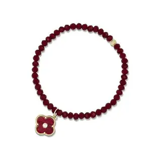 BOWOOD LANE Knox Charm Bracelet - Burgundy