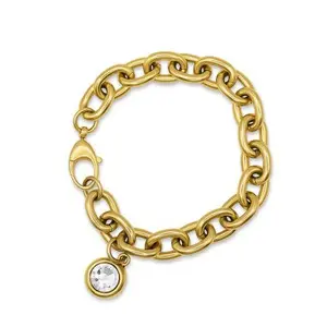 BOWOOD LANE Nic Blair Chain Bracelet With Cz Charm - Gold