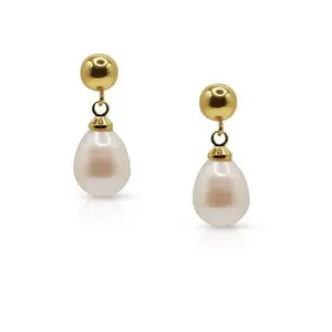 BOWOOD LANE Coraline Pearl Drop Earrings - Gold