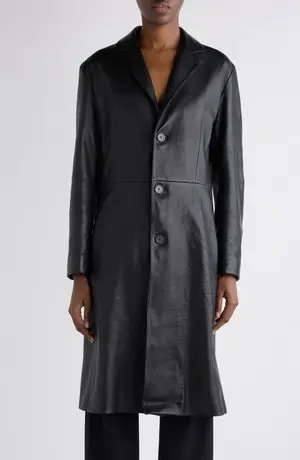 Balenciaga Leather Coats For Women