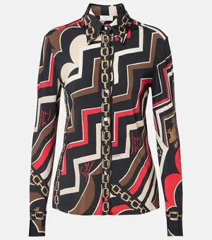 Emilio Pucci Istrice Satin Jersey Shirt - Multicoloured