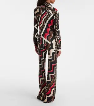 Emilio Pucci Istrice Satin Jersey Shirt - Multicoloured