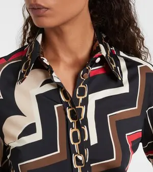 Emilio Pucci Istrice Satin Jersey Shirt - Multicoloured