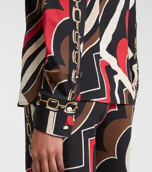 Emilio Pucci Istrice Satin Jersey Shirt - Multicoloured