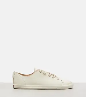 Prada Distressed Leather Low-top Sneakers