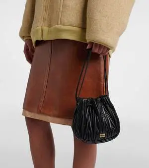 Miu Miu Matelassé Leather Bucket Bag