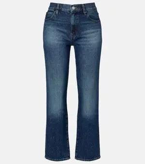 FRAME High-rise Straight Jeans