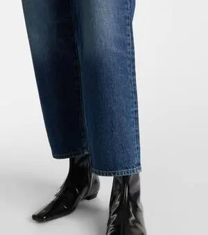 FRAME High-rise Straight Jeans