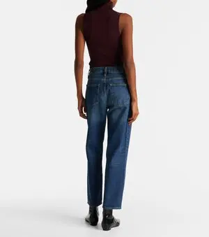 FRAME High-rise Straight Jeans