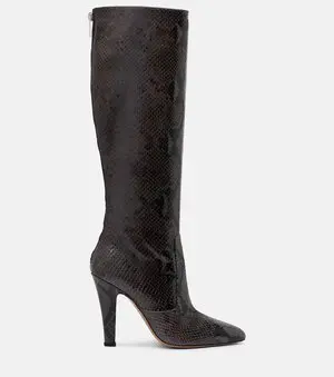 Paris Texas Elsa 100 Leather Knee-high Boots - Grey
