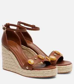 Leather Espadrille Wedges Espadrilles