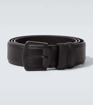 Loro Piana Loro Piana Alsavel Leather Belt Black