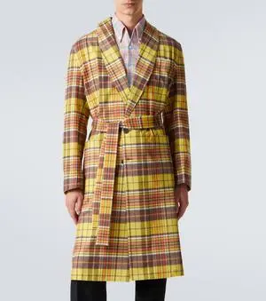 Prada Checked Cotton Coat