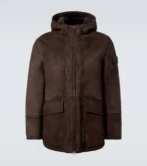 Stone Island Ghost Shearling-lined Suede Jacket