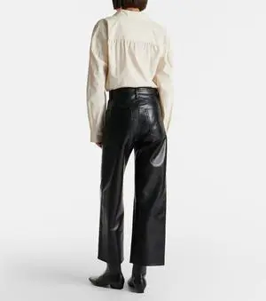 AGOLDE Ren High-rise Wide-leg Pants - Black