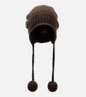 Miu Miu Wool And Cashmere Hat - Brown