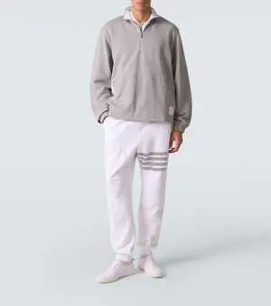 Thom Browne 4-bar Cotton Jersey Half-zip Sweatshirt