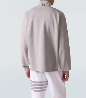 Thom Browne 4-bar Cotton Jersey Half-zip Sweatshirt